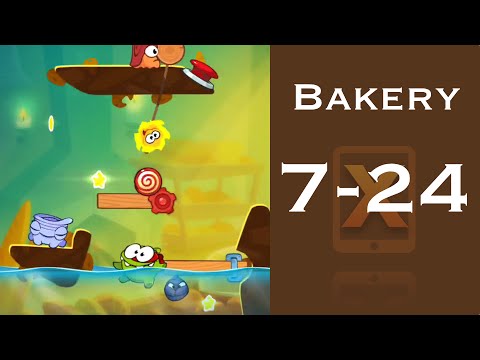 Cut the Rope 2 Walkthrough - Bakery 7-24 - 3 Stars + Medal - YouTube
