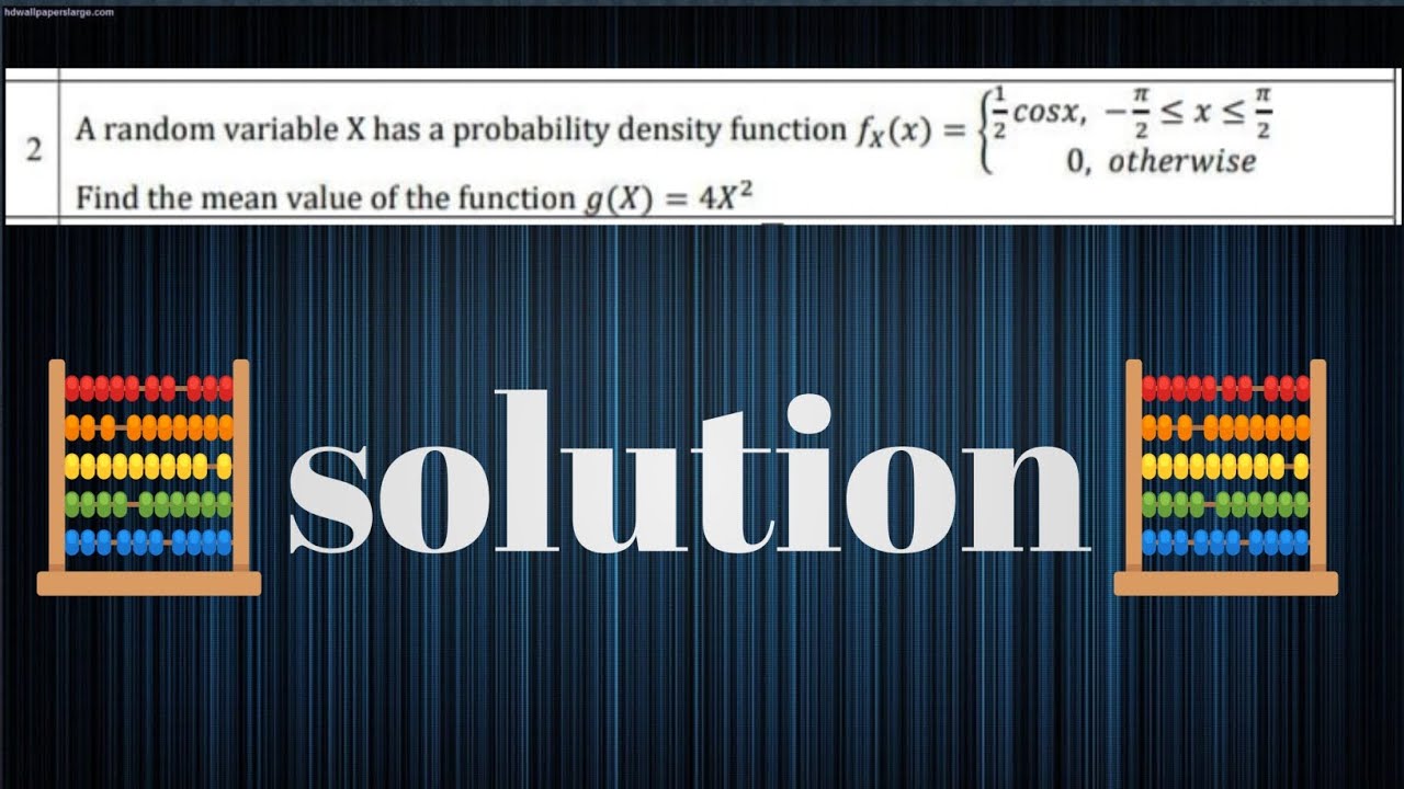 Solution for the 2nd question random variables and stochastic processes ...