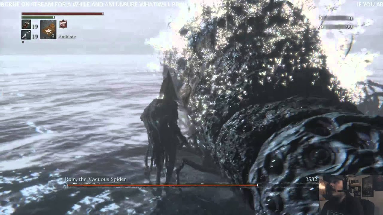 Bloodborne - Rom, the Vacuous Spider - Fast kill with Rosmarinus NG+ ...