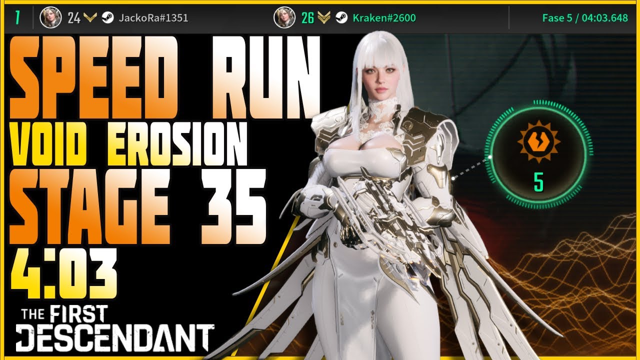 Duo Serena 4m 03s Speed Run STAGE 35 Top #1 Void Erosion // The First Descendant - YouTube