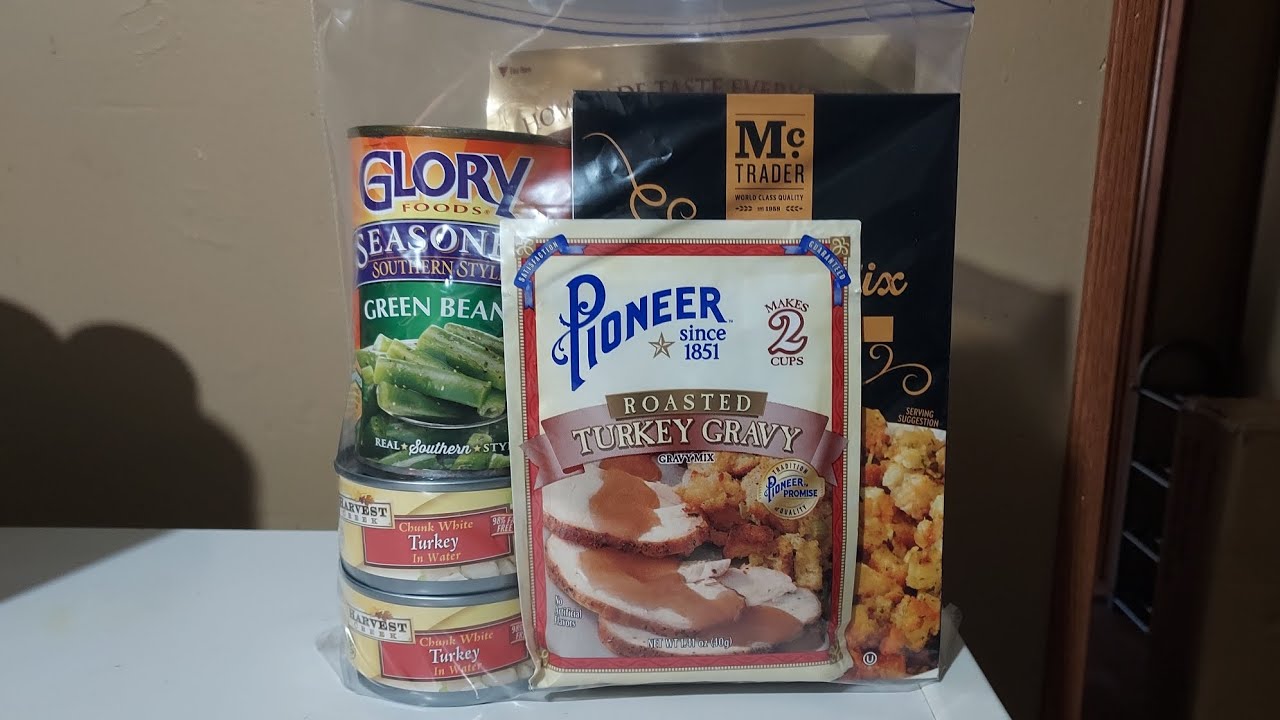 DOLLAR TREE THANKSGIVING DINNER $7.50 | THANKSGIVING DINNER IN A BAG # ...
