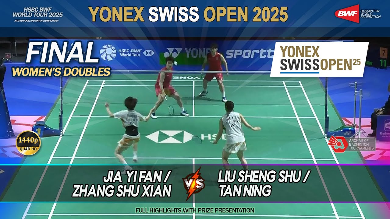Final - WD | Swiss Open 2025 | Liu Sheng Shu / Tan Ning vs Jia Yi Fan ...