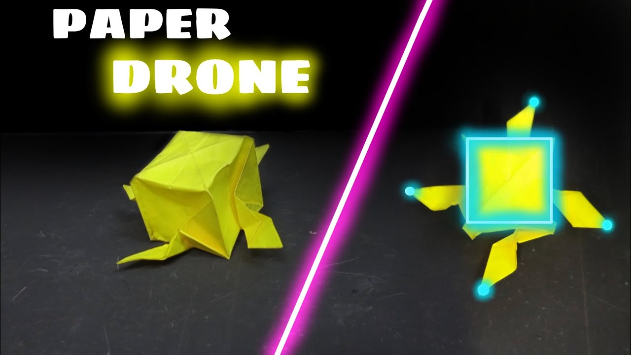 How to make a paper drone - fly like a drone - origami - YouTube