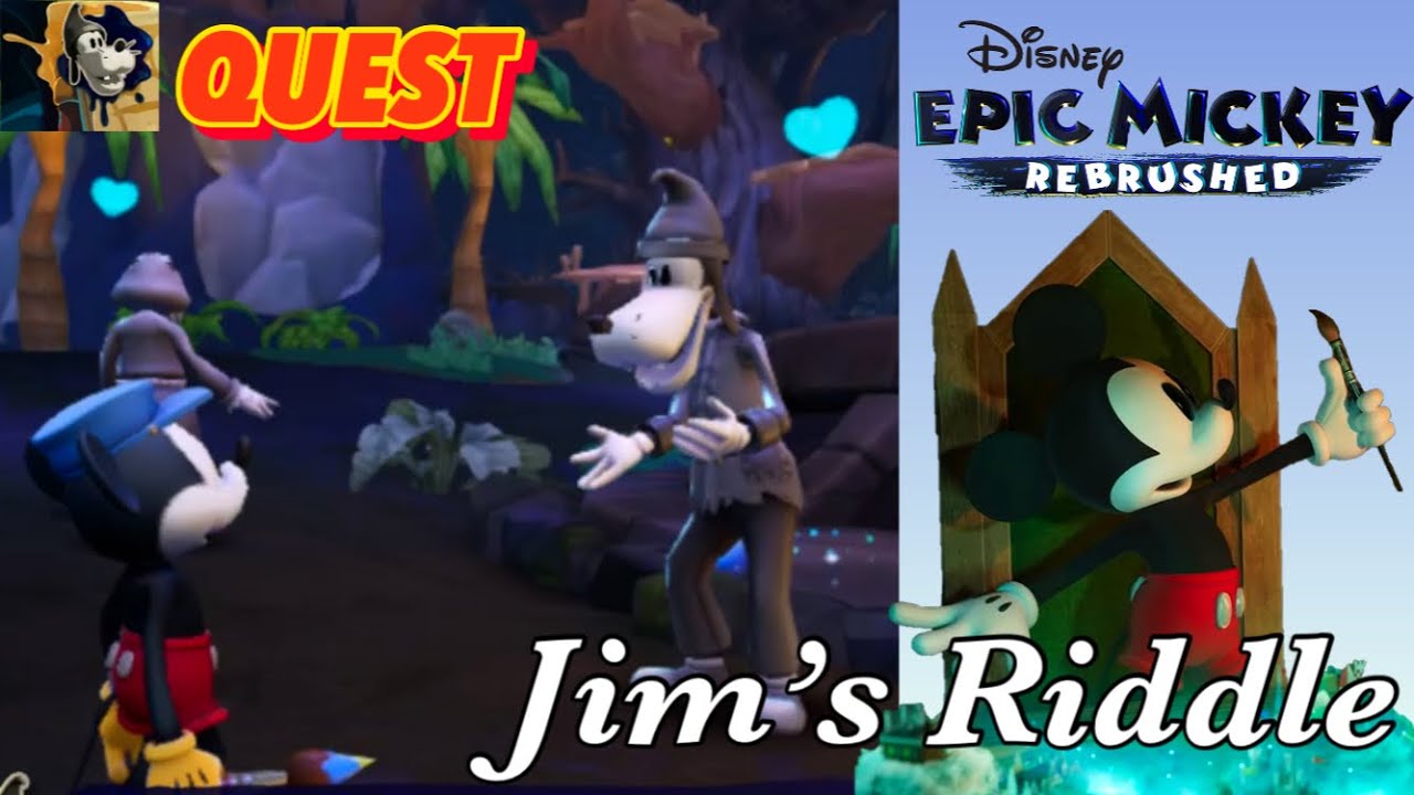 Epic Mickey Rebrushed - All Jim's Riddle Solutions - YouTube