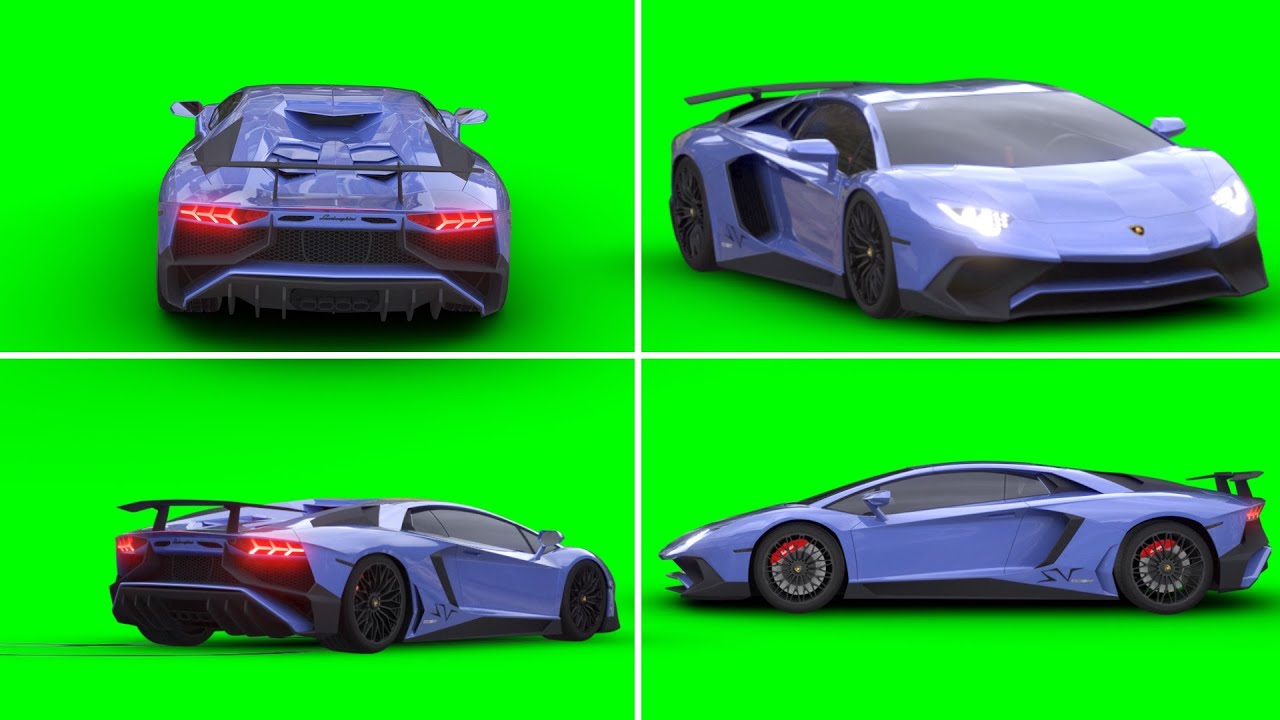 Purple Lamborghini Car green screen || green screen effects || green ...
