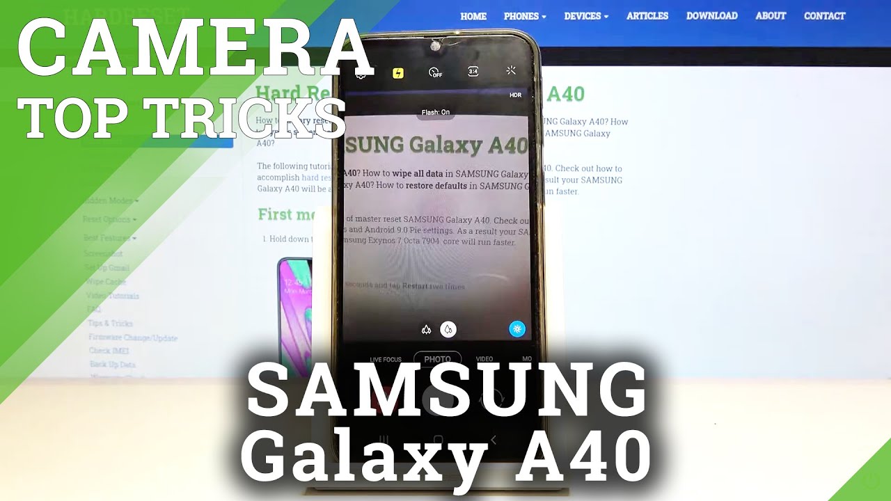 Camera Top Tricks in SAMSUNG Galaxy A40 – Hidden Camera Options - YouTube