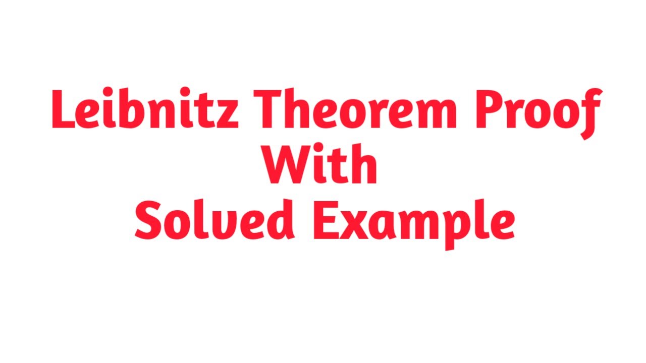 Leibnitz Theorem Proof with a solved example || Calculus Proofs|| nth ...