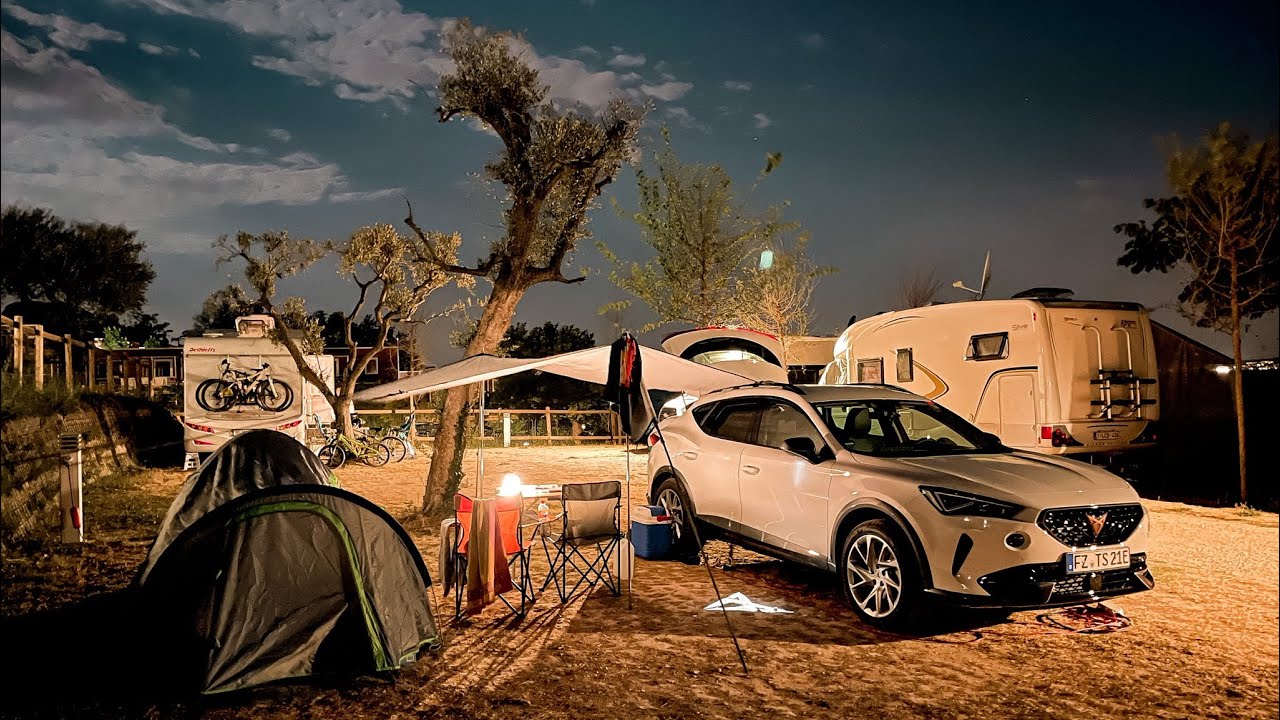 Camping mit CUPRA FORMENTOR am GARDASEE | IDEA Lazise - YouTube