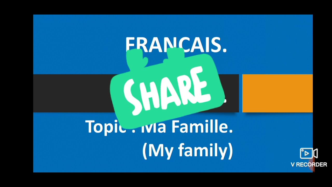 Les membres de la famille. Members of the family in French. # ...