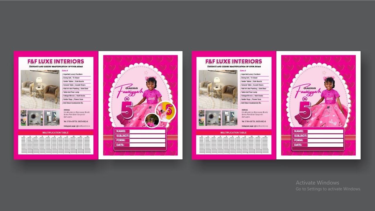 Exercise Book Design - How to Design - YouTube