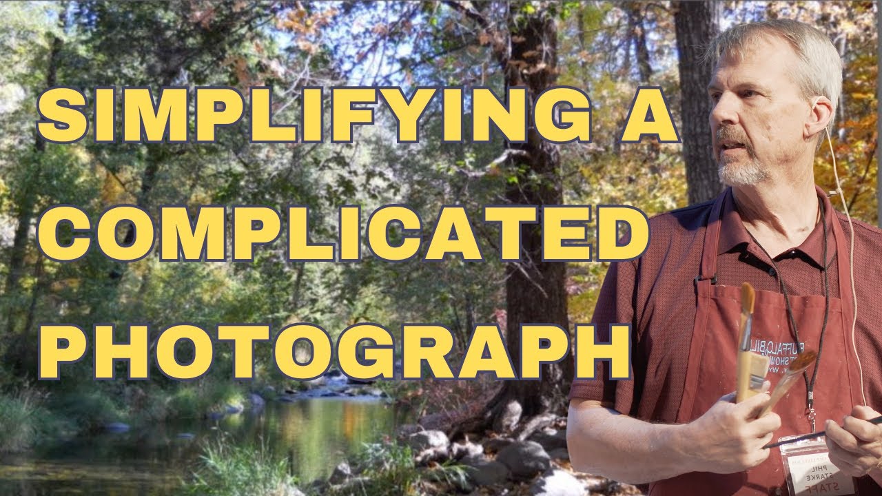 Simplifying A Complicated Photo for Landscape Painting - YouTube