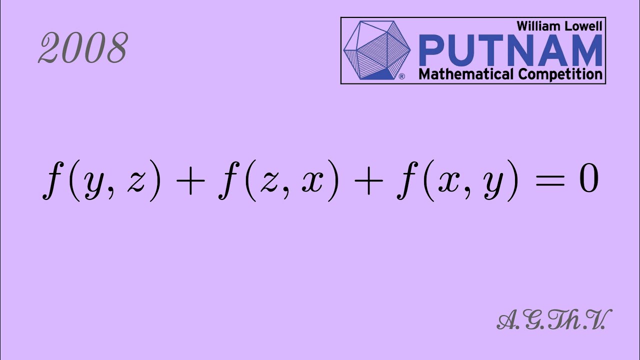 William Lowell Putnam Mathematical Competition, 2008, problem A1 - YouTube