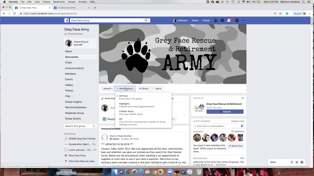 Grey Face Army Facebook Group Tour - YouTube