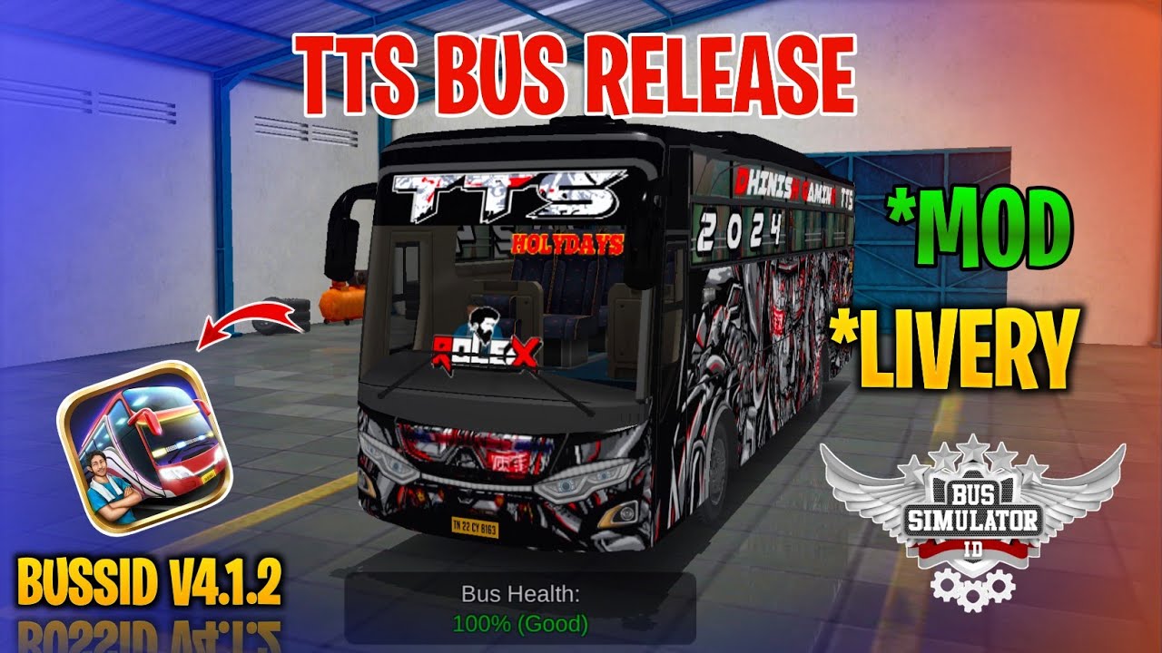 New TTS Bus Mod Tamil | Bus Simulator Indonesia | TTS Bus Livery In Bussid #tts #bus #mod # ...
