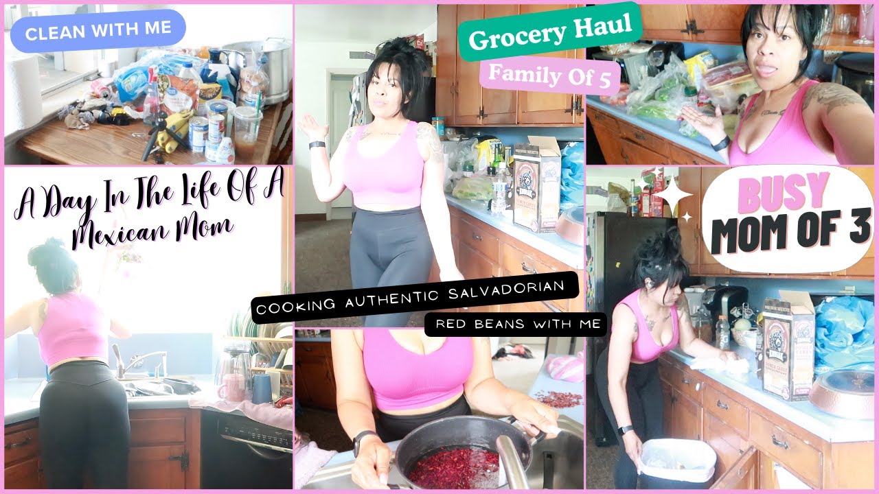 Cooking Authentic Salvadoran Red Beans/Clean With Me/Grocery Haul/Busy ...