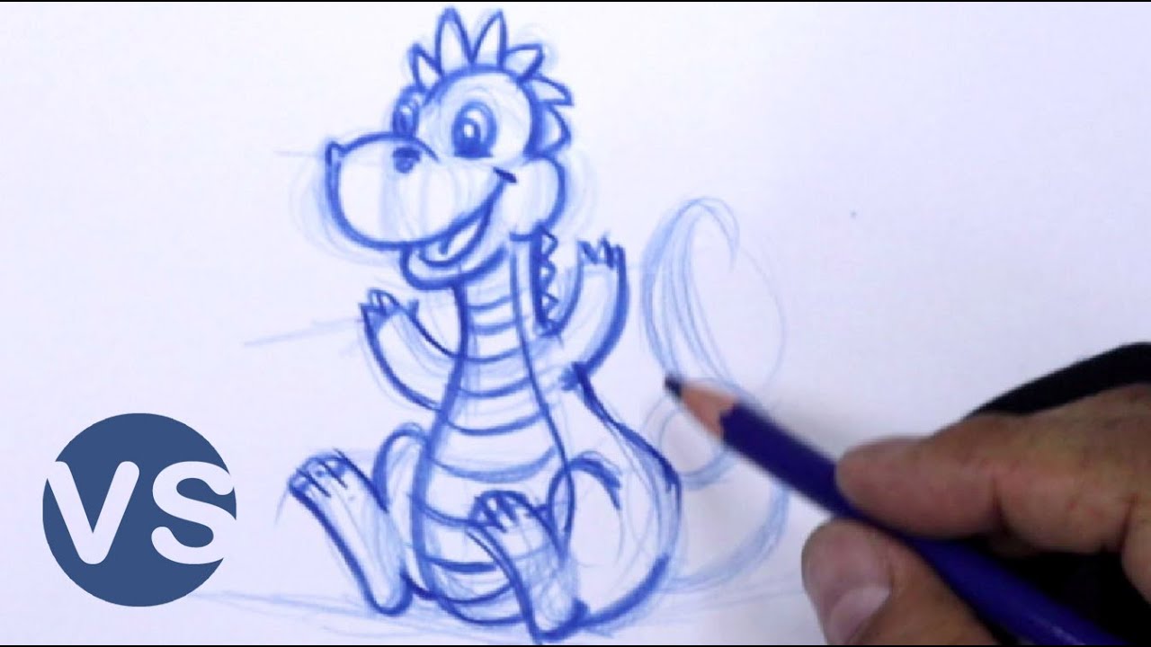 How to Draw a Cute Dragon - YouTube