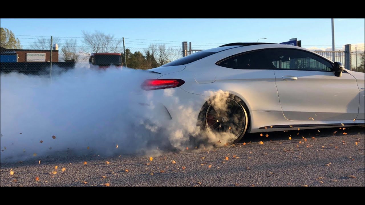 C63s Coupe Mercedes Burnout and tuned - YouTube