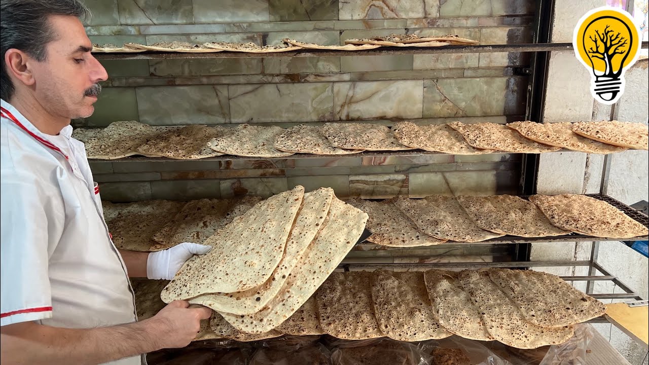 This bread is registered in UNESCO | Baking lavash bread in the Middle ...