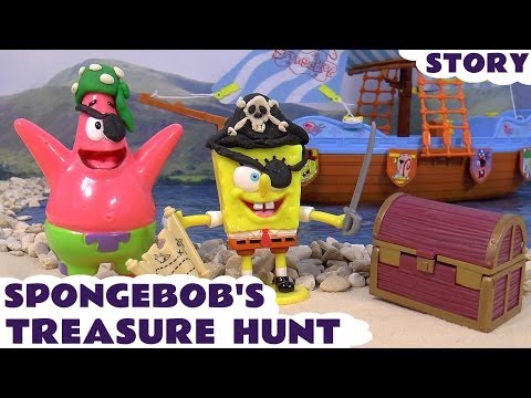 Spongebob Pirate Ship Treasure Hunt Toy Story Surprise Eggs Star Wars ...