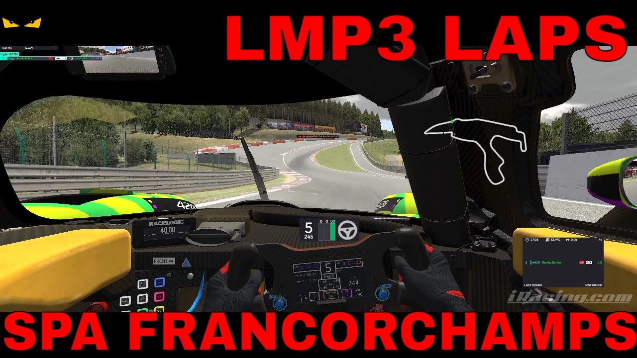 iRacing LMP3 Spa Practice Laps 2:11.953 - YouTube