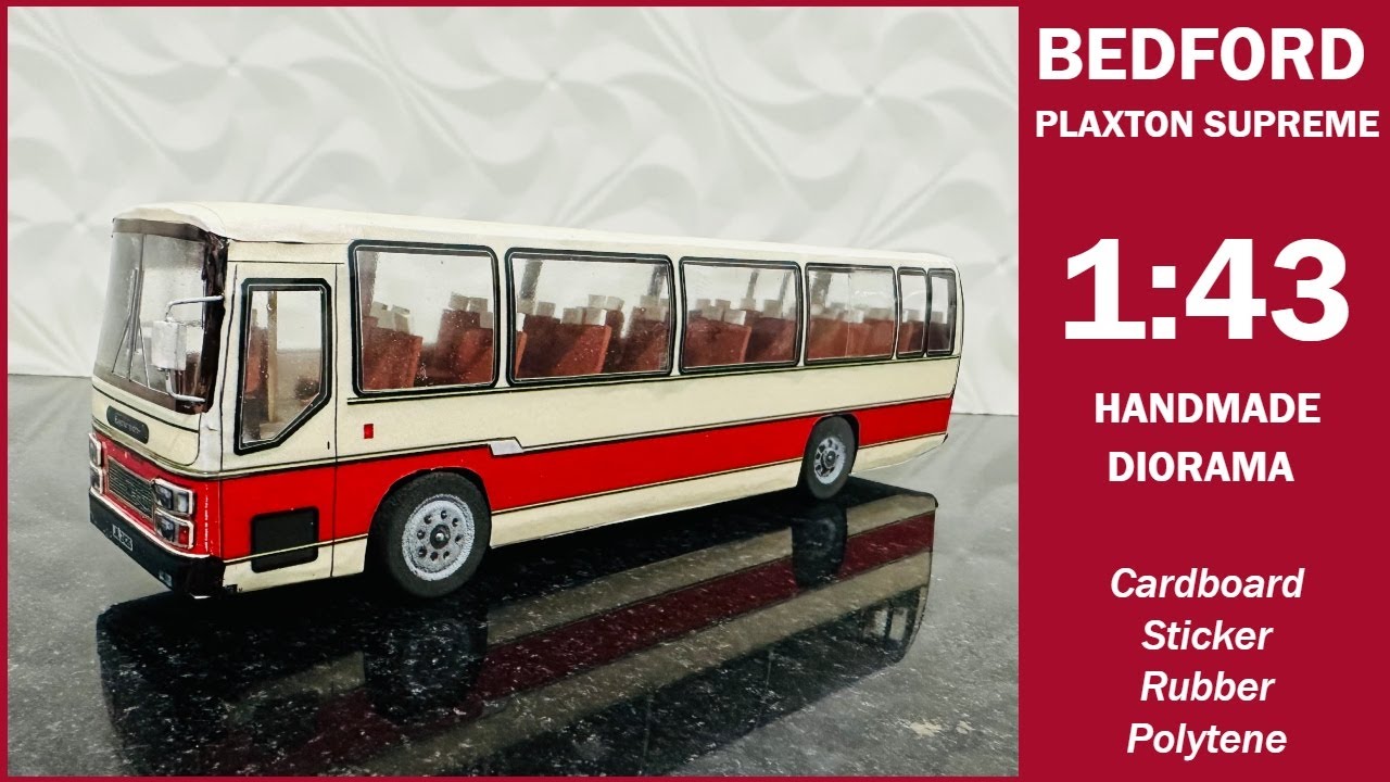 1:43 Scale Bedford Plaxton Supreme Bus in UK. 100% Handmade Model Bus ...