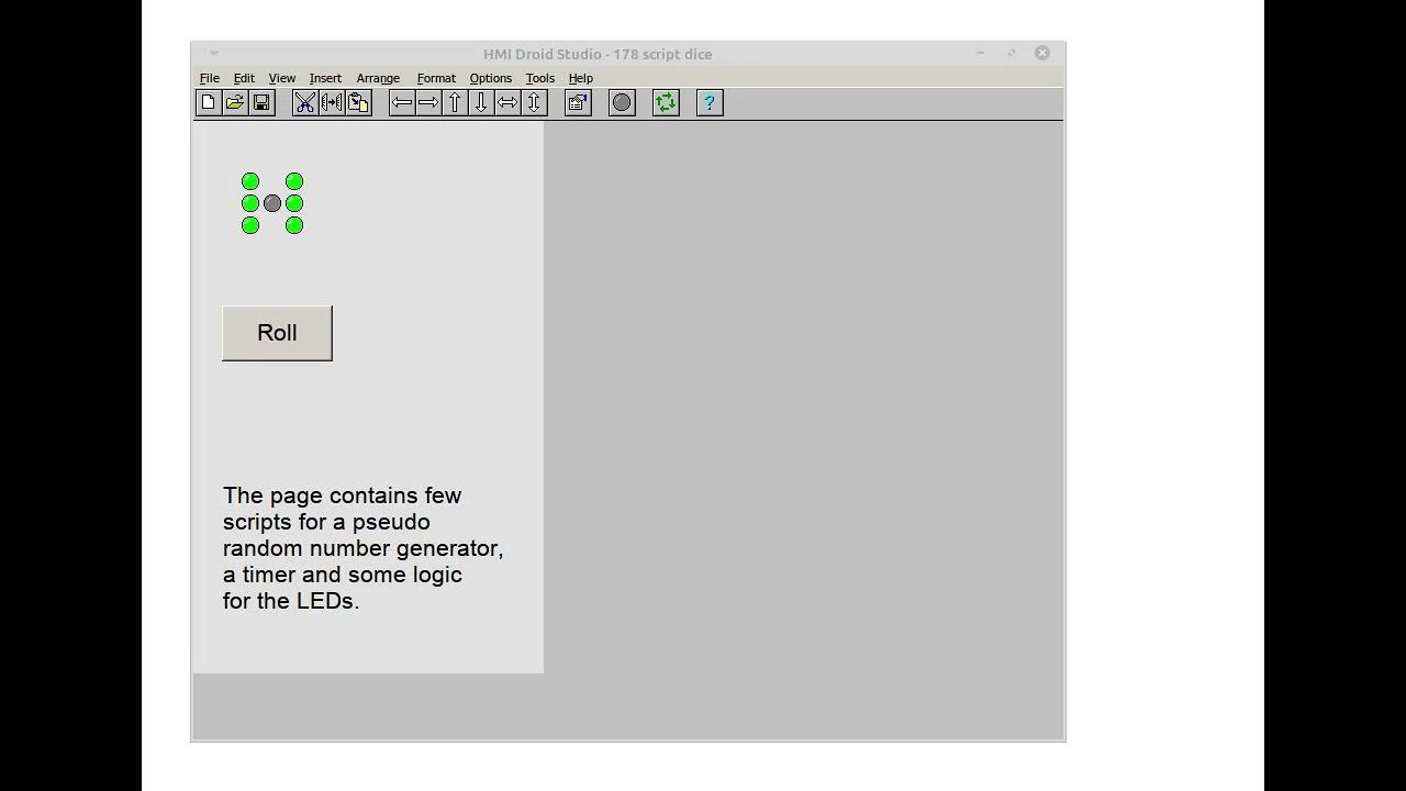 Scripts in HMI Droid Studio - an electronic dice - YouTube