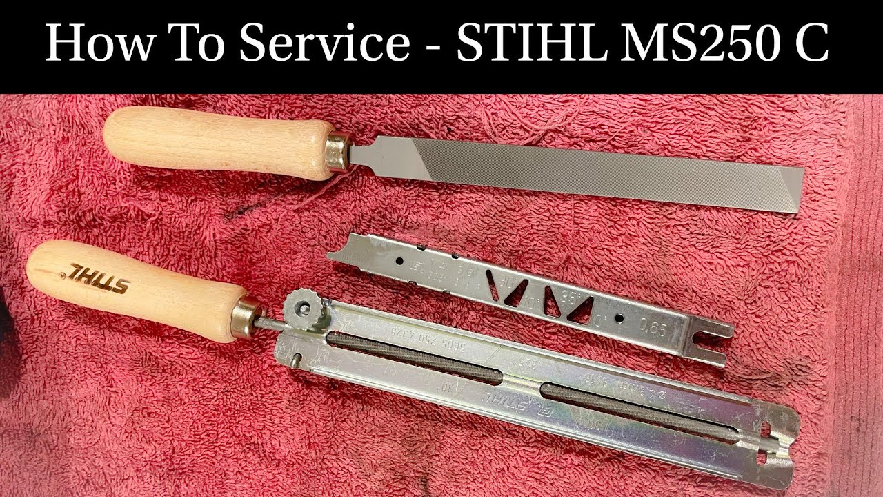 How To Service? - STIHL MS250C Chainsaw & Chain Teeth Sharpen 0.325” - YouTube