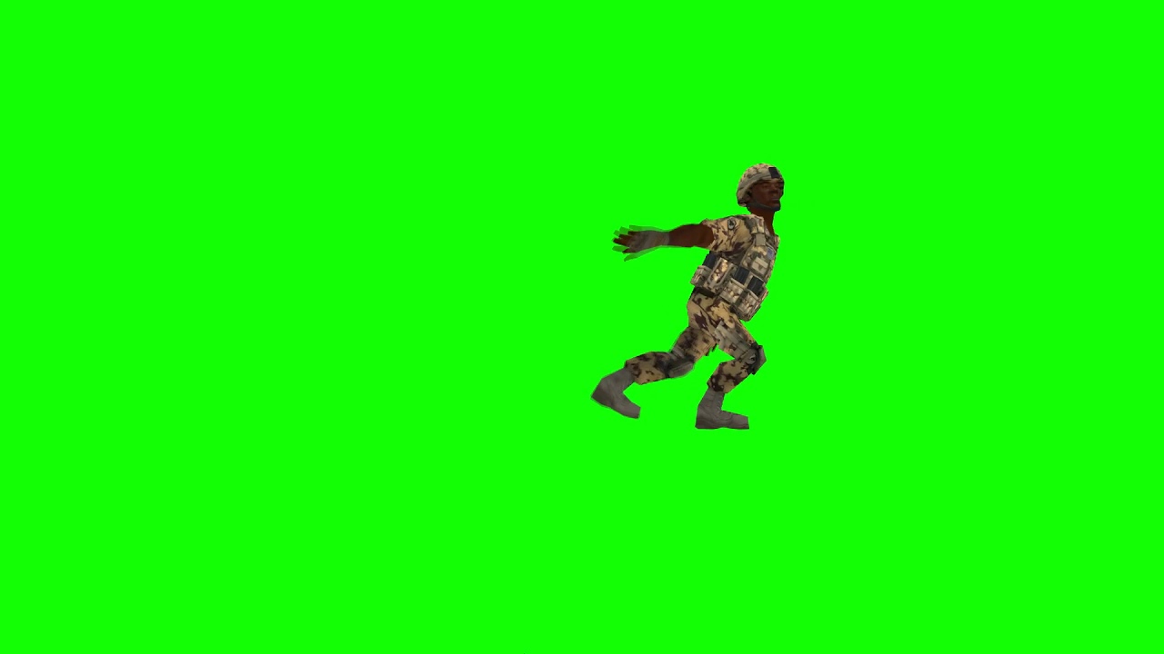 Ace The Dancing Green Screen Soldier Free Footage - YouTube