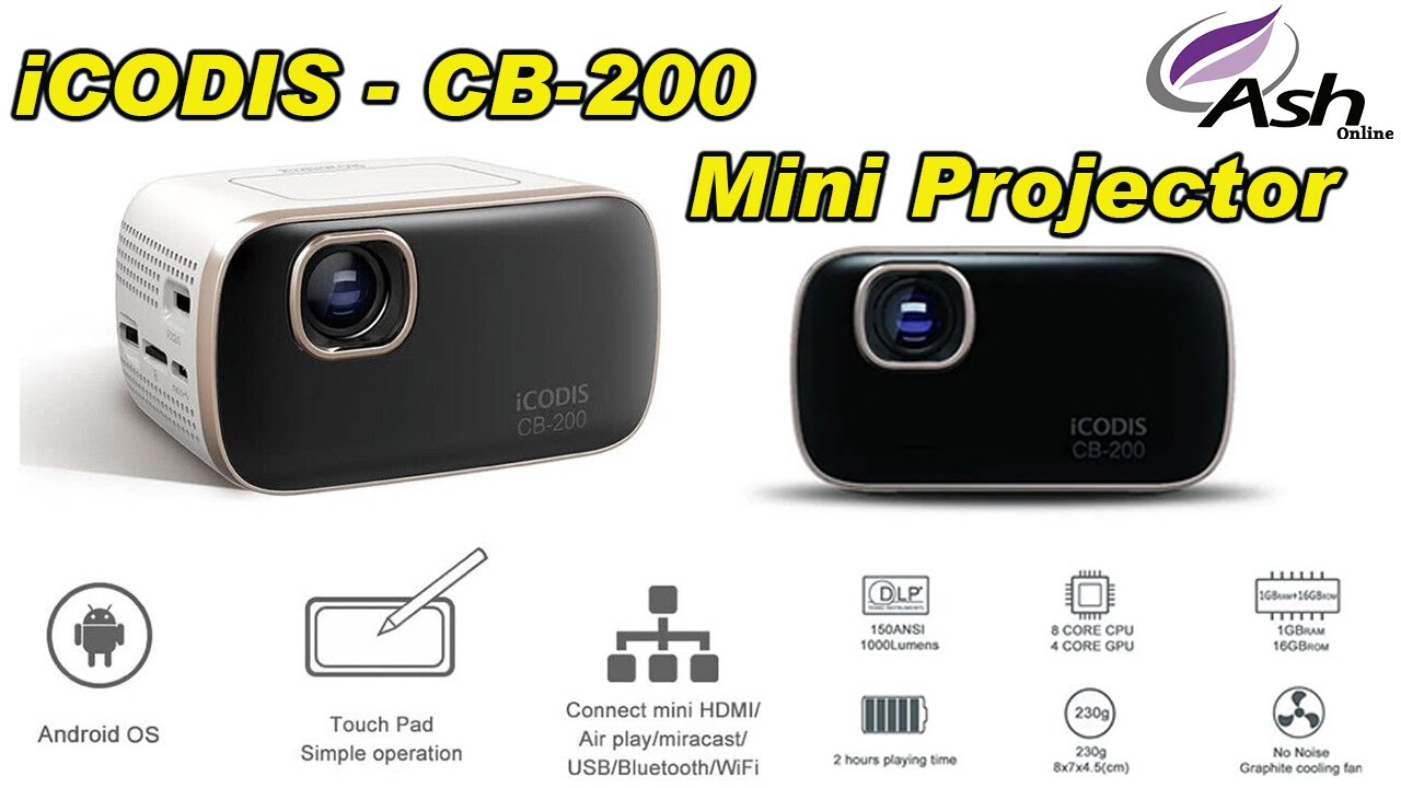 iCODIS - CB-200 Mini Projector - YouTube