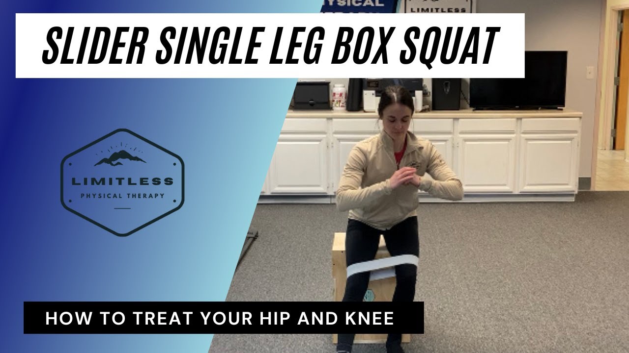 Single Leg Slider Box Squat - YouTube