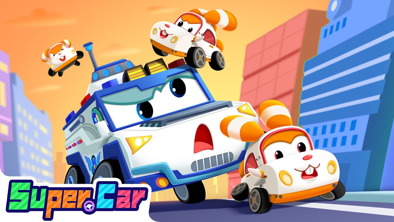 Police Car Cartoon | Dangerous Bunny Car | Kids Cartoon | Super Rescue ...