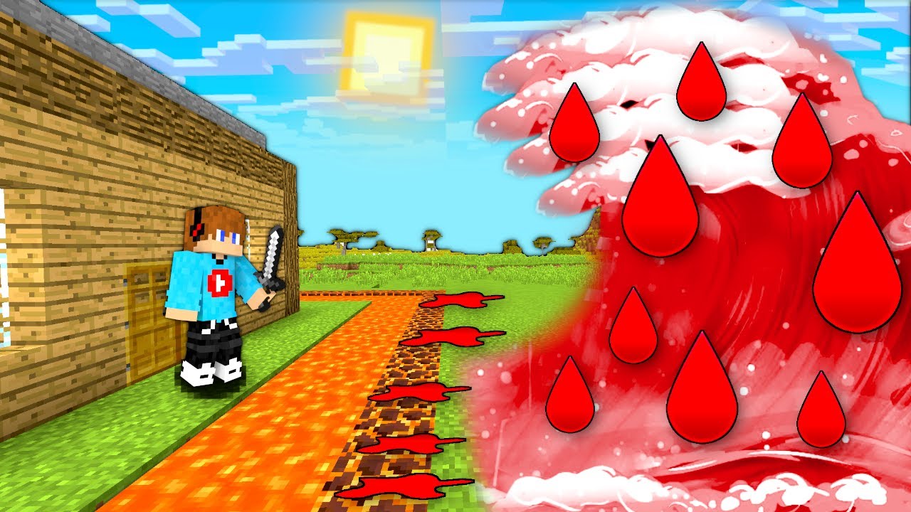 TSUNAMI KRWI vs BEZPIECZNA BAZA w Minecraft! - YouTube