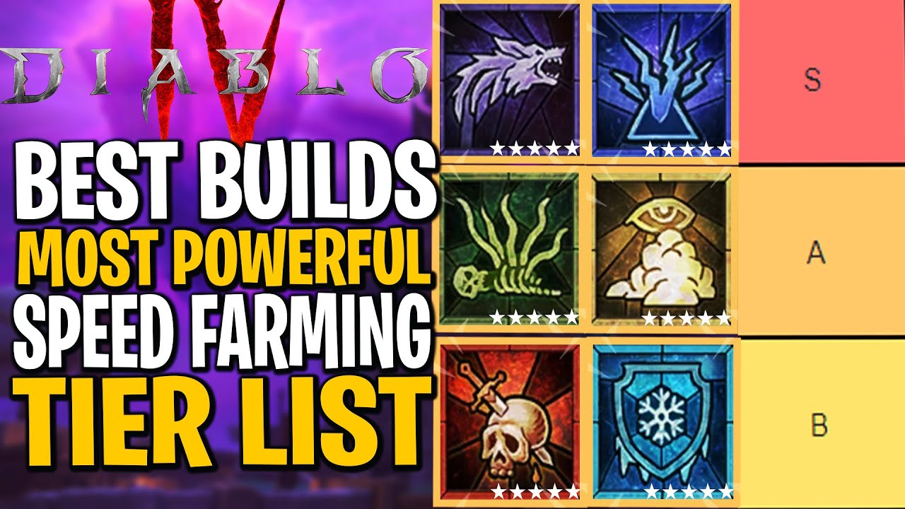 SPEED FARMING BUILDS TIER LIST IN SEASON 5! Diablo 4 Speed Farm Build ...