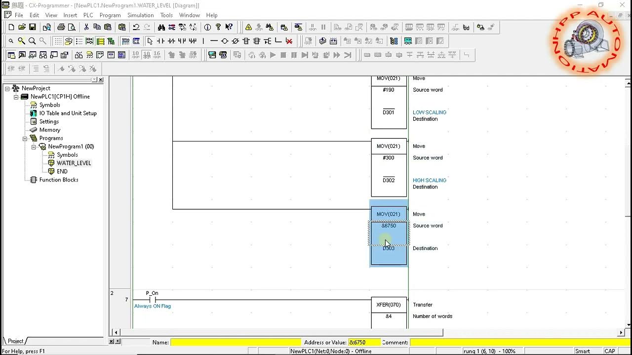 ANALOG INPUT WATER LEVEL_OMRON CP1H XA - YouTube