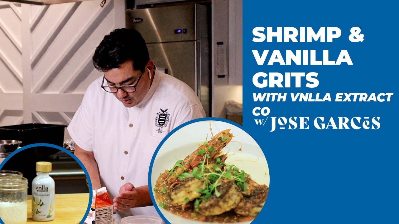 Barbecue Shrimp and Grits | Cooking Space | Chef Jose Garces - YouTube