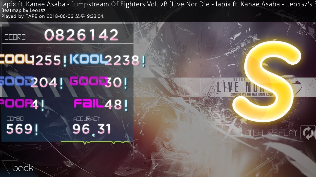 [Osu! mania 4K] Jumpstream Of Fighters Vol. 2B [Live Nor Die] (★5.2 ...