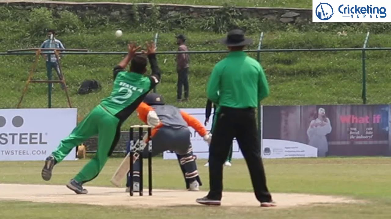 Exceptional catch by Bipin Khatri - YouTube