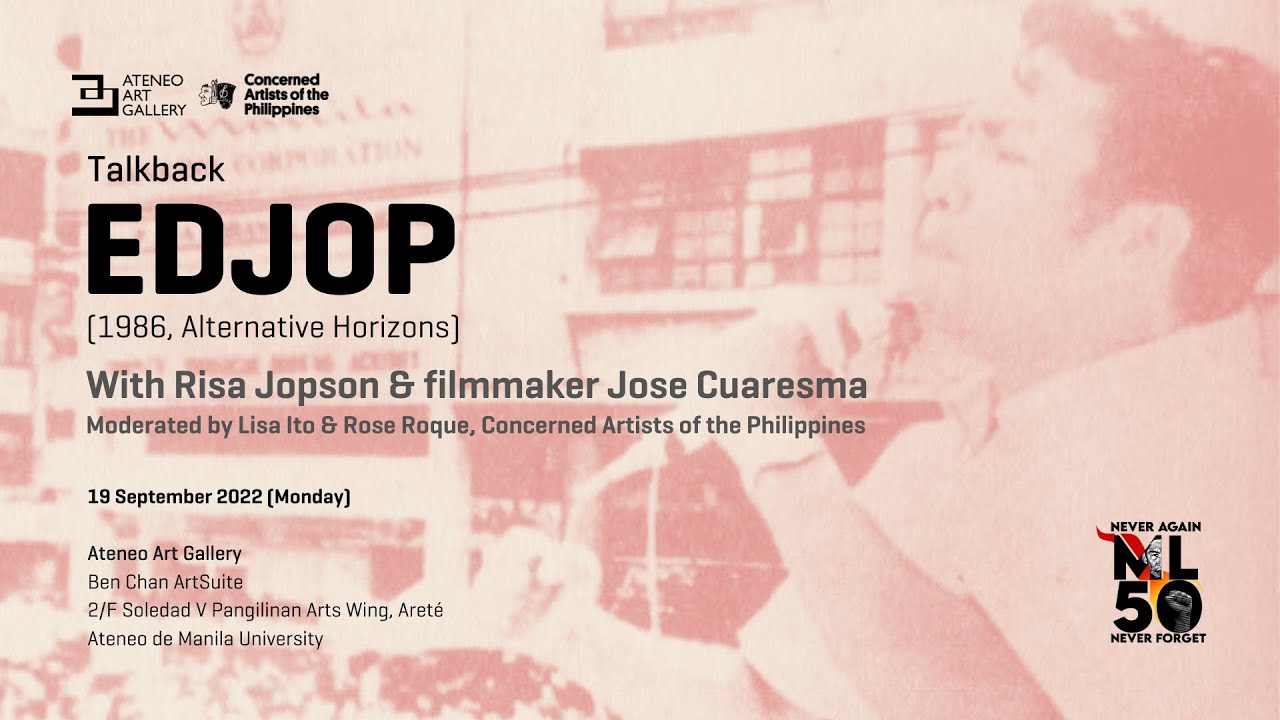 "Edjop" Talkback: Risa Jopson & Filmmaker Jose Cuaresma - YouTube