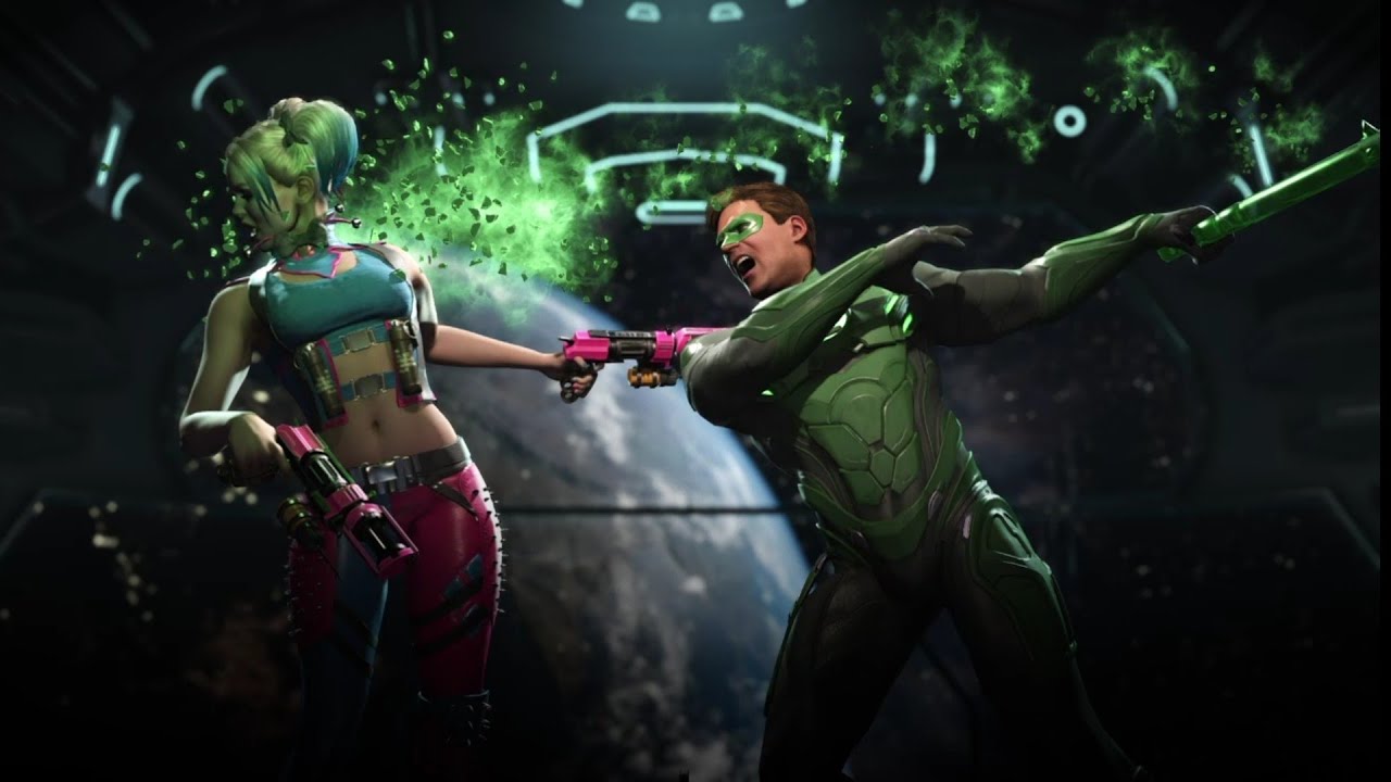 Injustice 2 - Harley Quinn Vs Green Lantern (Very Hard) - YouTube