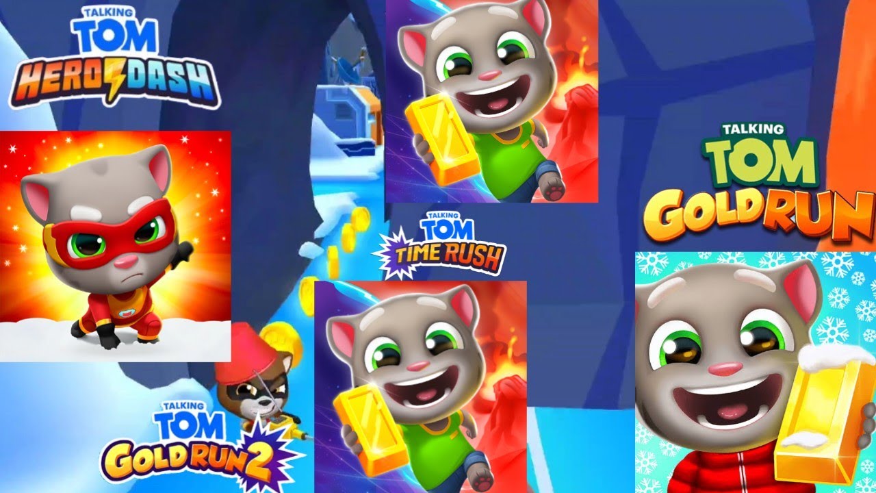 Talking Tom Time Rush, Tom Gold Run 2, Tom Gold Run, Tom Hero Dash ...