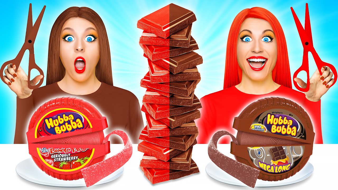 Chocolate vs Real Food Challenge #4 | Eating Only Sweet 24 Hours! Funny ...
