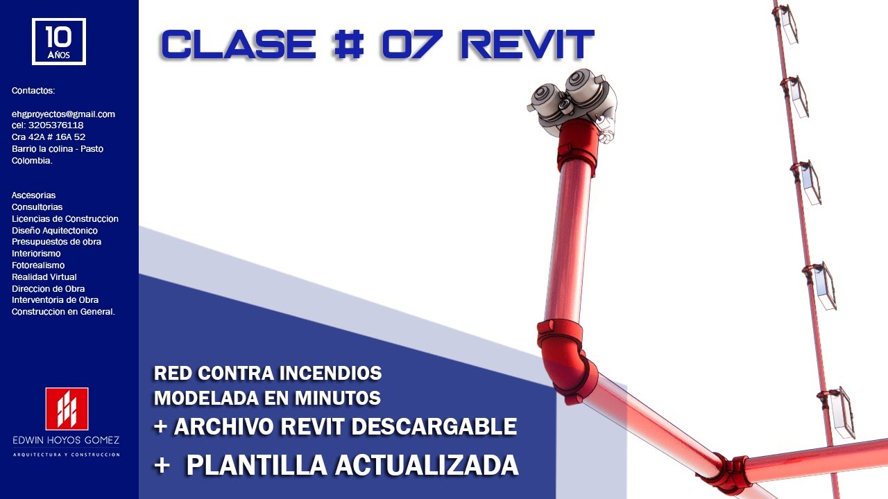 CLASE 07 REVIT Red incendios + Plantilla Actualizada - YouTube