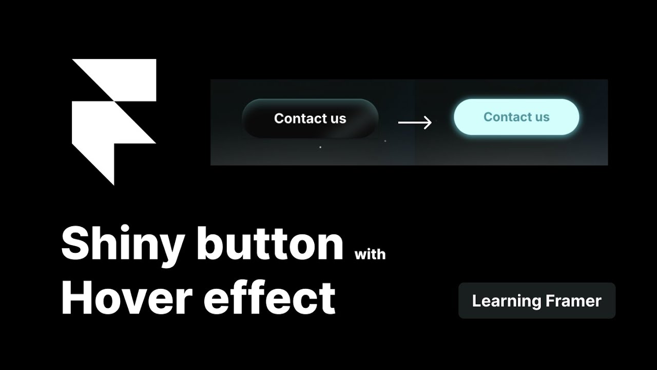 Learning Framer 01. Shining loop button with hover effect - YouTube