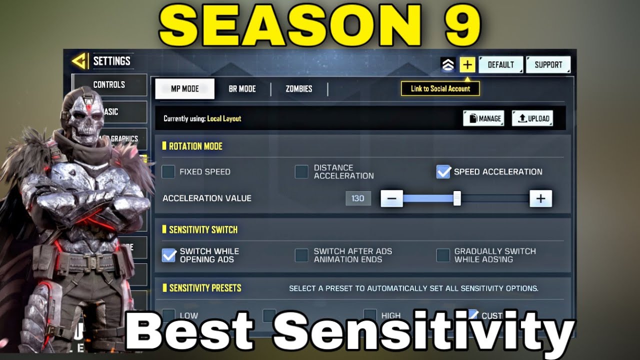 Best Sensitivity to use in CODM Season 9 #codm - YouTube