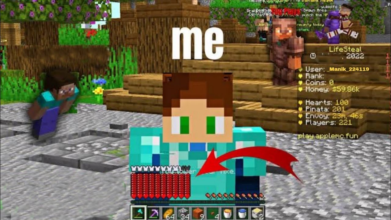 First day in applemc server🍎| apple mc server gameplay😅 #1 - YouTube