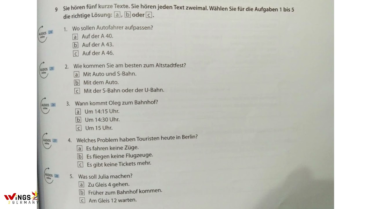 Prüfungstraining Goethe Zertifikat A2 - Hören, Practice German A2 ...