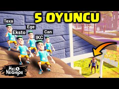 5 KİŞİ WİLSON AMCAYI PATAKLADIK!! 😎🫡 Hello Neighbor Multiplayer | Eksto Ömer