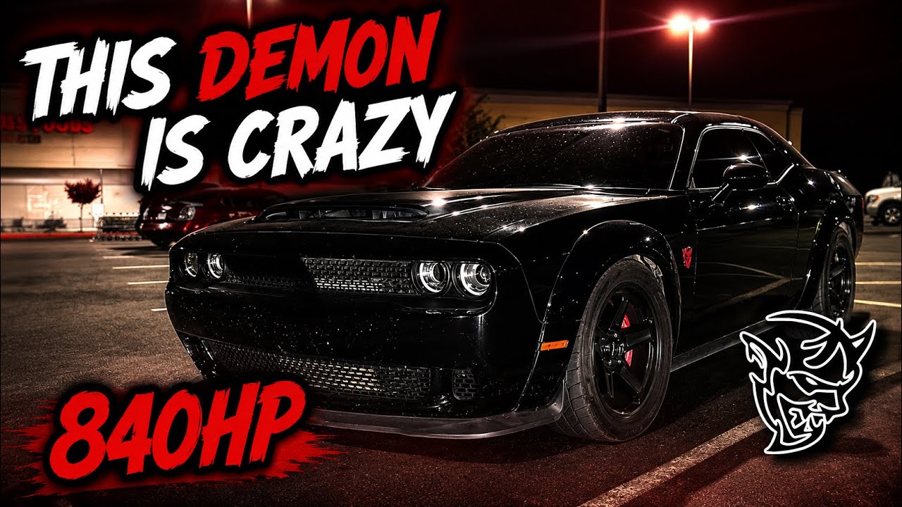 THIS DODGE DEMON IS ABSOLUTELY CRAZY!😨 INSANE SUPERCHARGER WHINE - YouTube