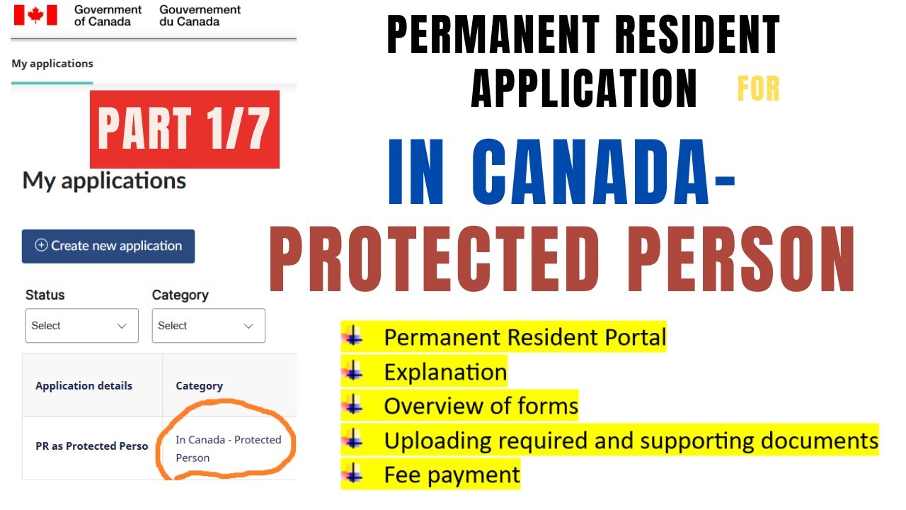 Part 1- PERMANENT RESIDENCE APPLICATION FOR PROTECTED PERSON ...