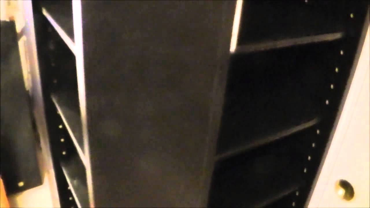 Prepac 4 Sided Large Spinning Media Storage Tower - YouTube